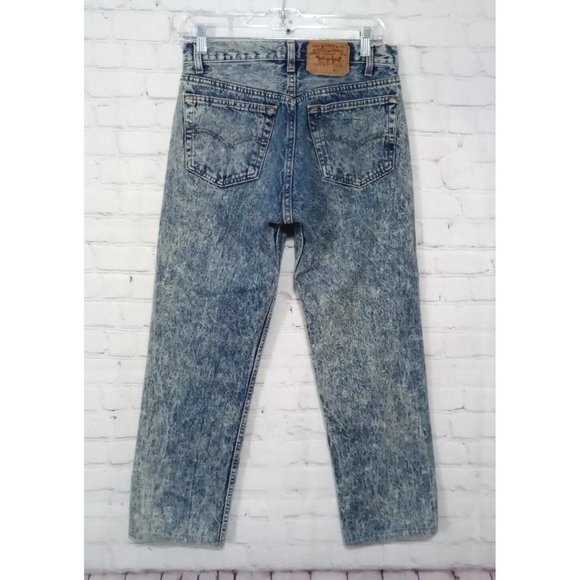 Levi's | Jeans | Vintage Levis 5 Jeans 28x27 Blue Acid Wash 5 Button ...